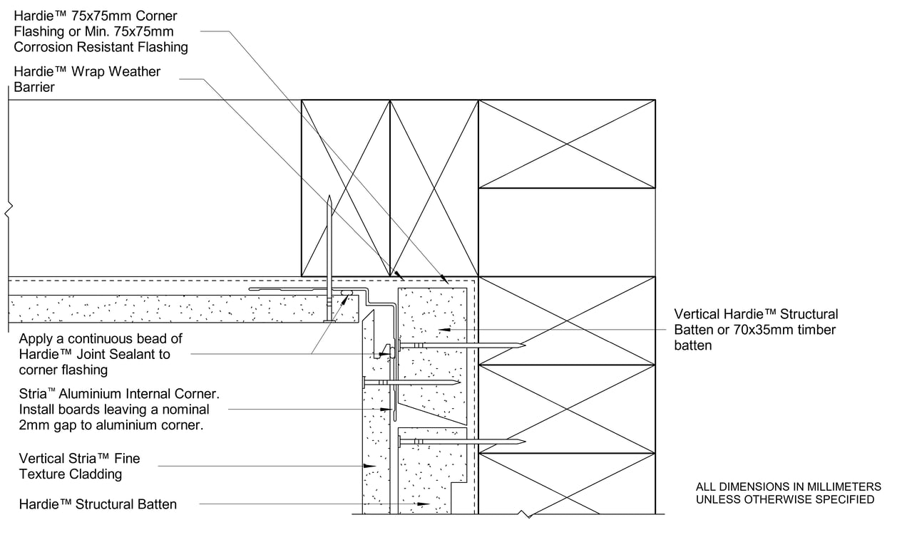 STRIA FT CFFC Internal Corner Between Vertical And Horizontally ...