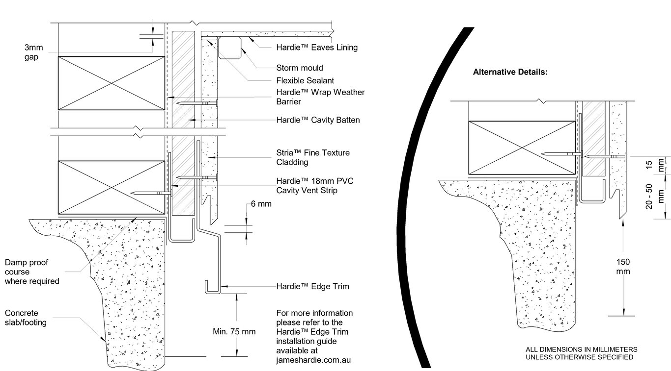 STRIA FT CFFC Slab-Eave Junction Detail - BIMcontent.com
