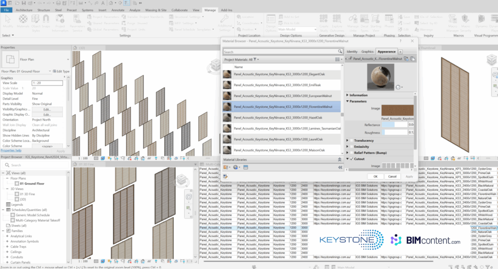 The New Keystone Linings Revit Library - Premium Acoustic Panel Systems ...