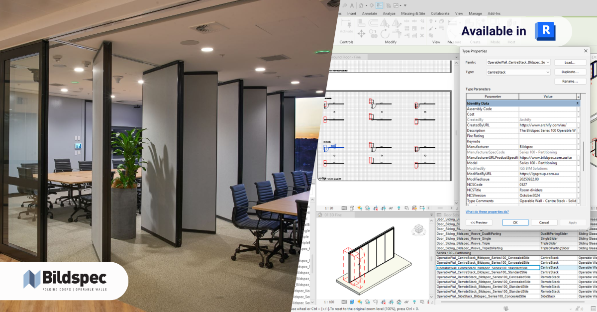 The New Bildspec Revit Library – Acoustic Operable Wall Systems and ...